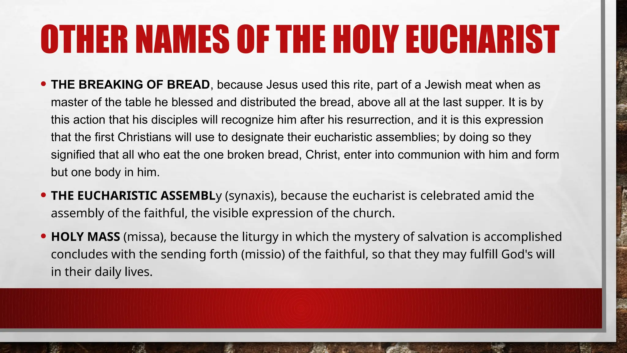 Powerpoint presentation about THE HOLY EUCHARIST.pptx
