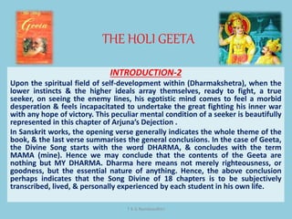 The holy geeta chapter 1-arjuna-grief | PPTX