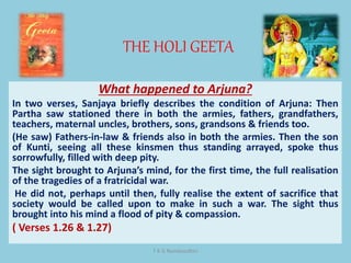 The holy geeta chapter 1-arjuna-grief | PPTX