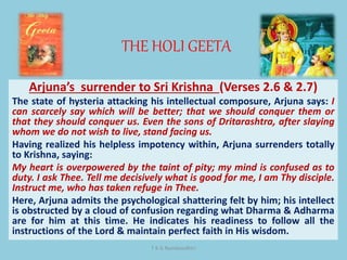 The holy geeta chapter 2-yoga of knowledge | PPTX