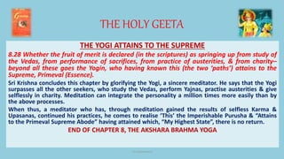 The holy geeta chapter 8-akshara brahma yoga | PPTX