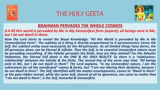 The holy geeta chapter 9-rajavidya rajaguhya yoga | PPTX