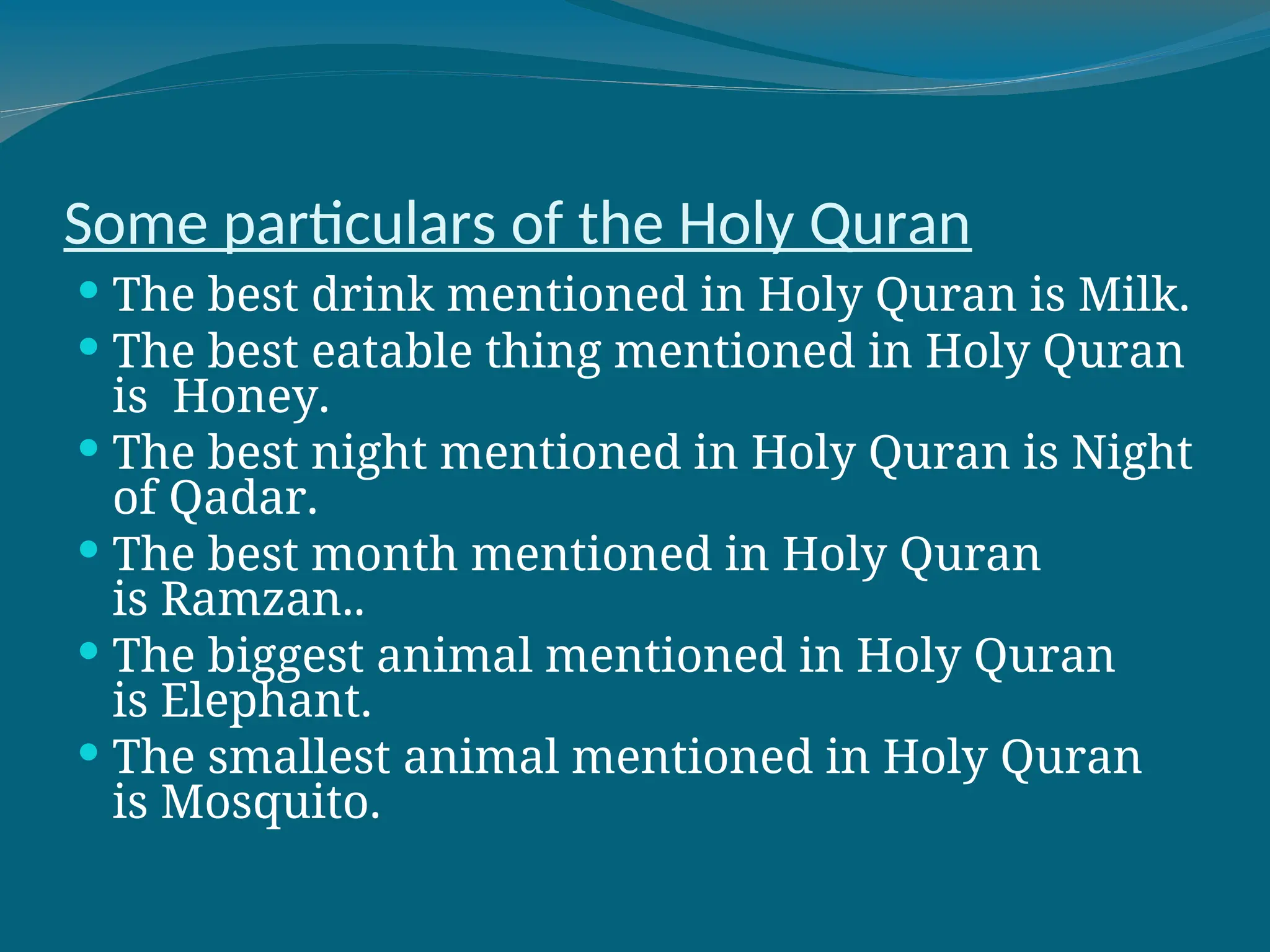 The Holy Quraan.ppt islamiat bsn 1st year | PPT