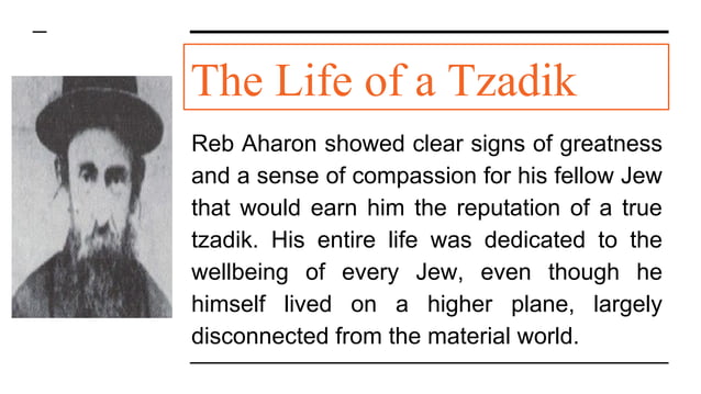 The Holy Reb Aharon of Belz (1880-1957) | World of Belz | PPT