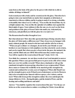 The holy spirit and bodily resurrection | DOCX