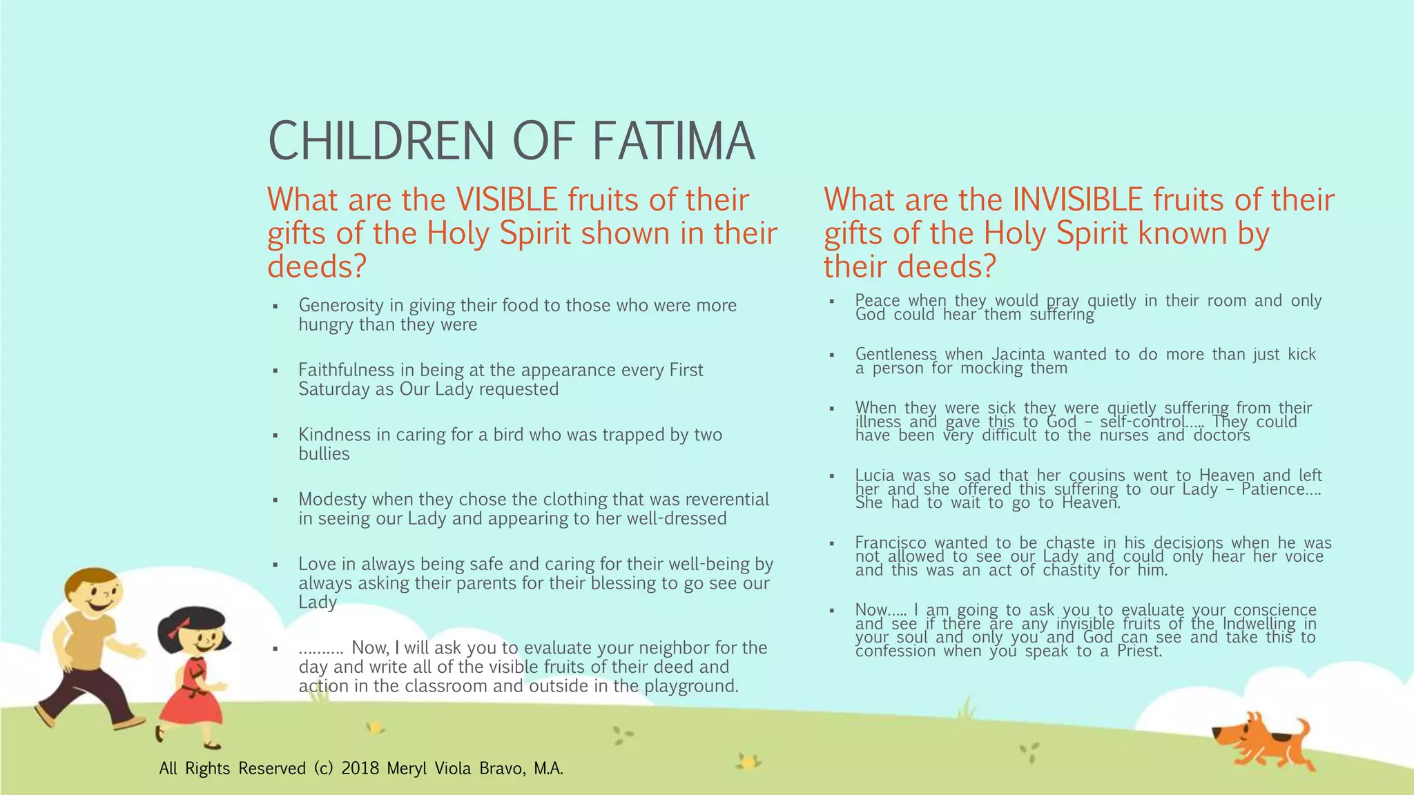 The Gifts ~ The Holy Spirit and Fruits | PPTX