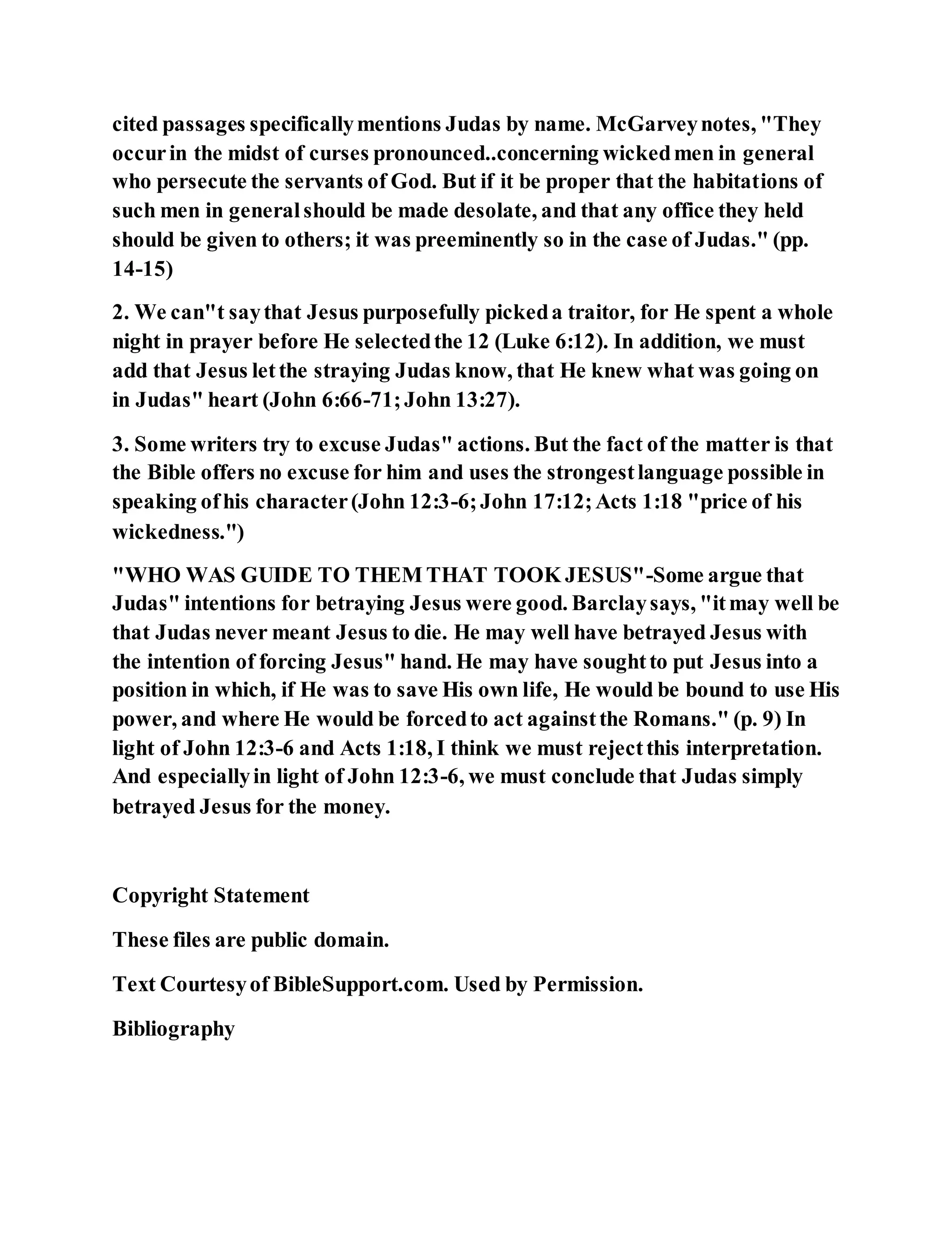 The holy spirit and judas | PDF