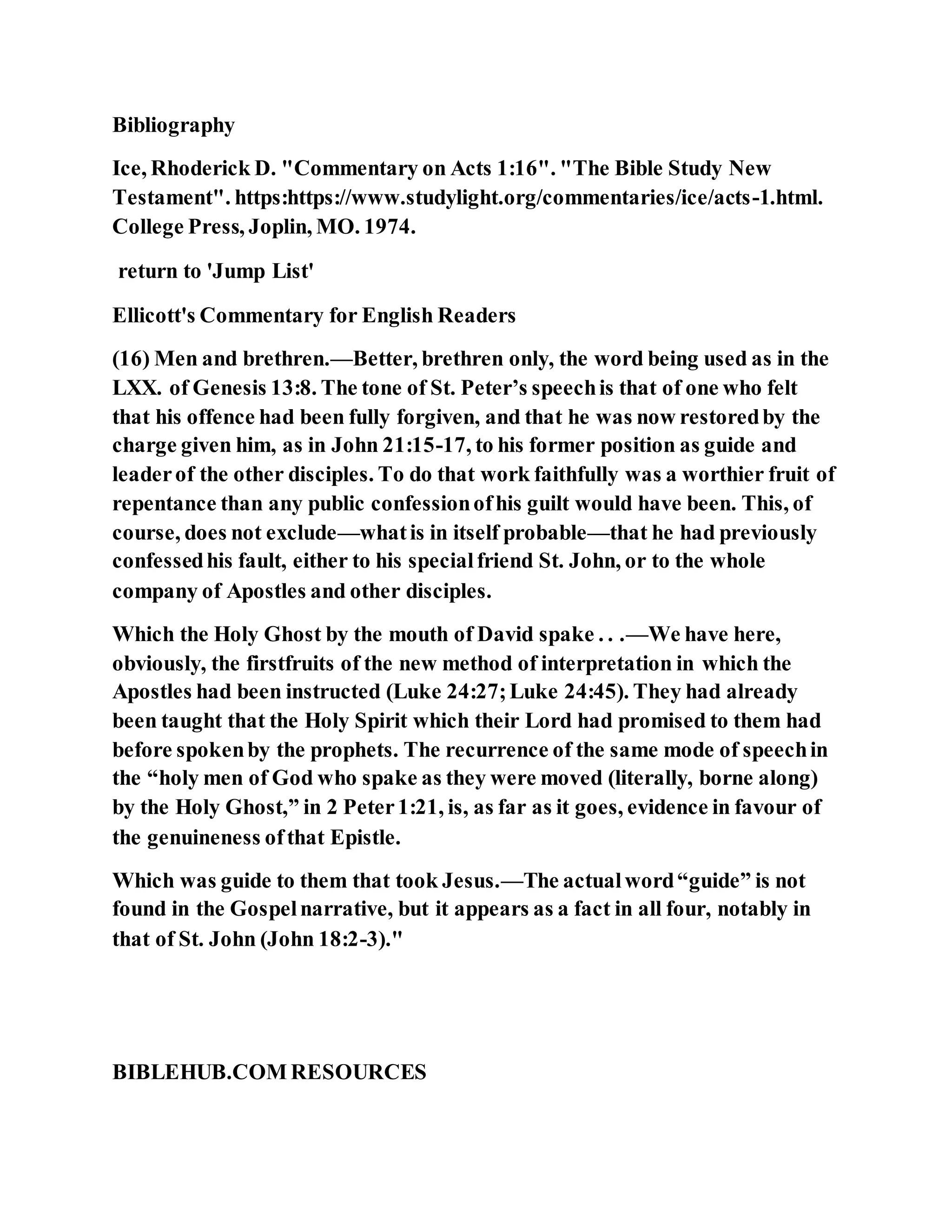 The holy spirit and judas | PDF