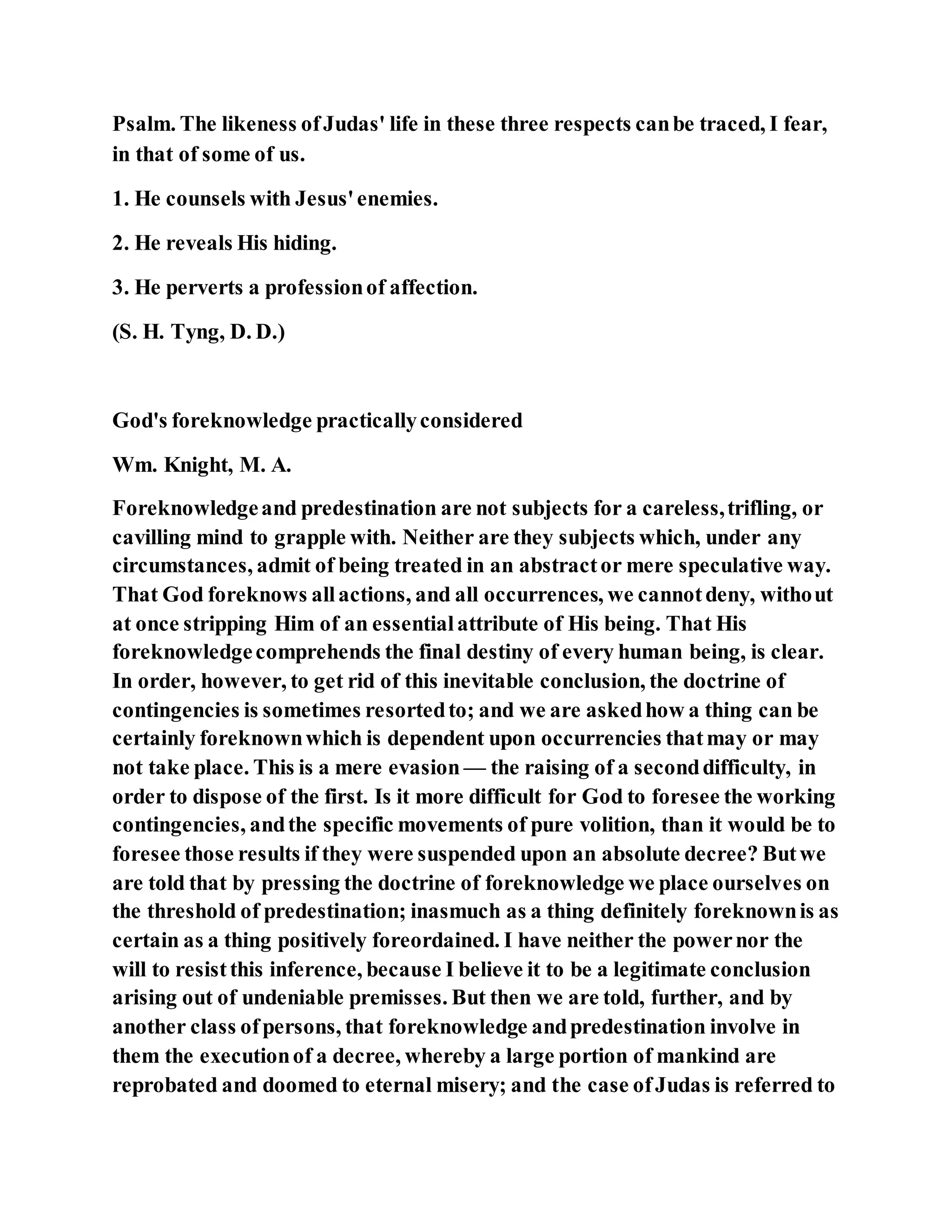 The holy spirit and judas | PDF