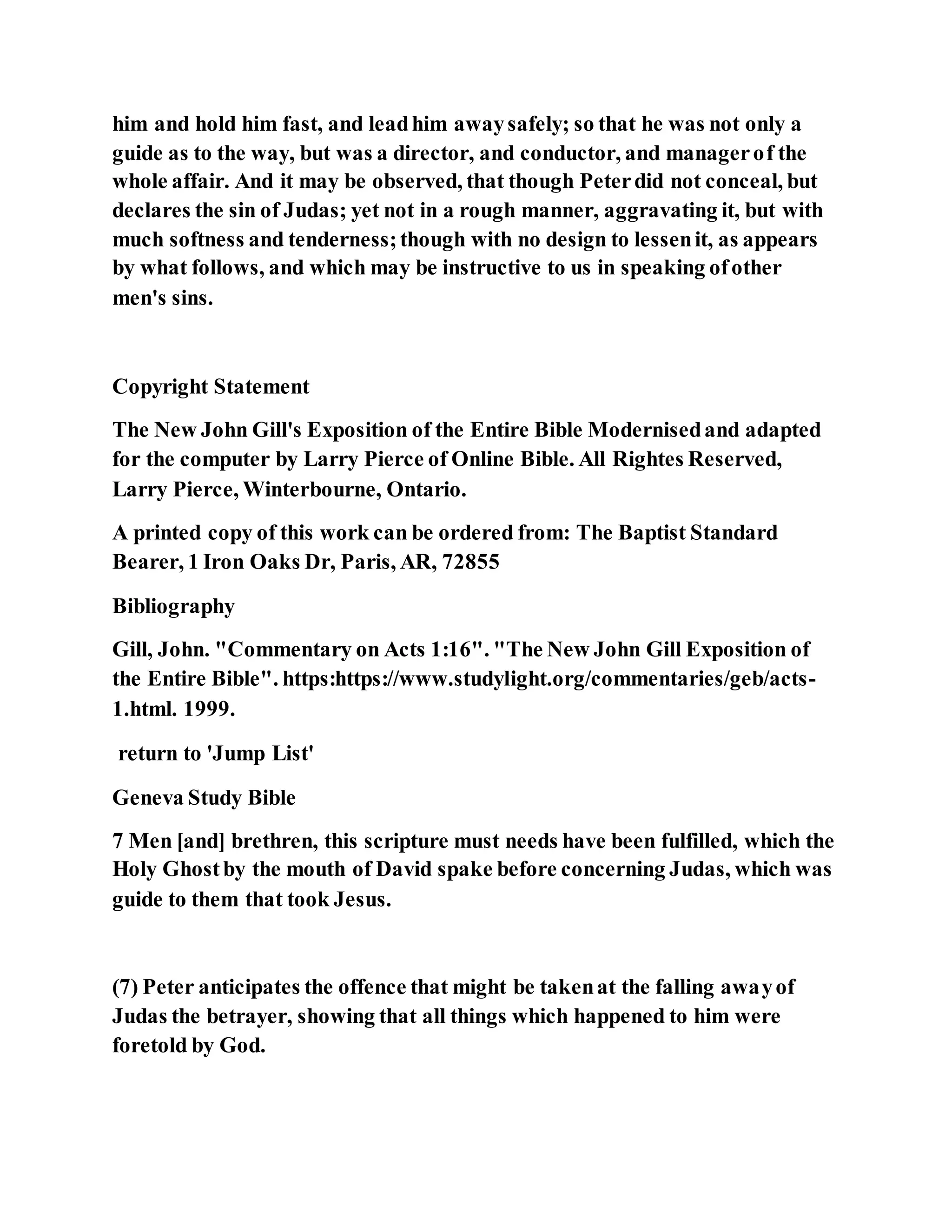 The holy spirit and judas | PDF