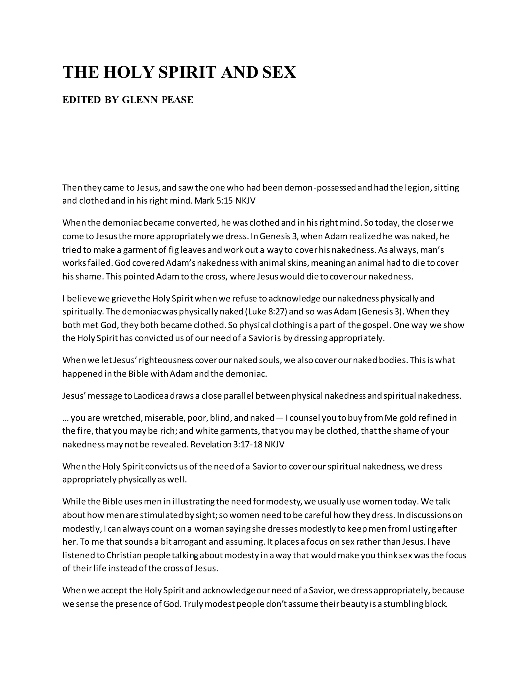 The Holy Spirit And Sex Pdf Free Download