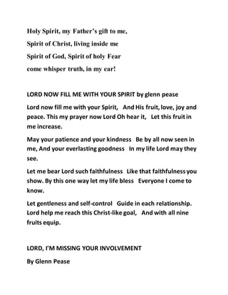 Holy Spirit Help Me Now