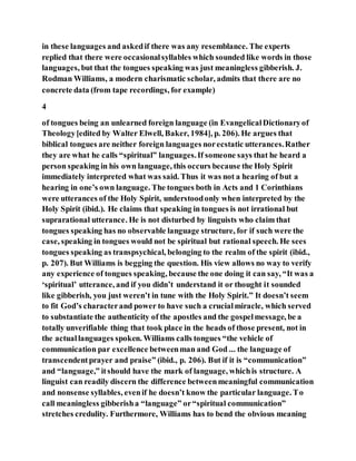 The holy spirit and speaking in tongues | DOCX