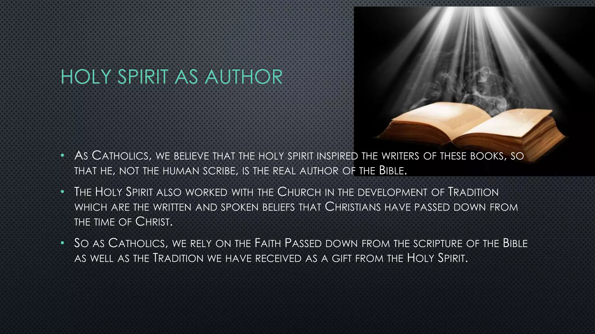 The holy spirit and the magisterium [recovered] | PPTX