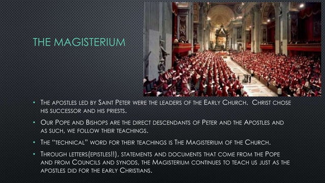 The holy spirit and the magisterium [recovered] | PPT
