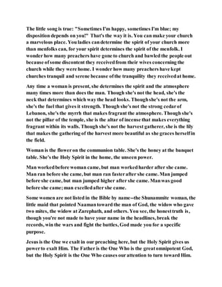 The holy spirit and women | DOCX