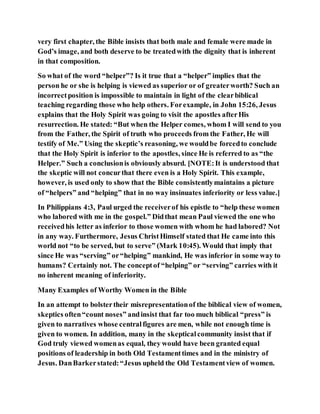 The holy spirit and women | DOCX