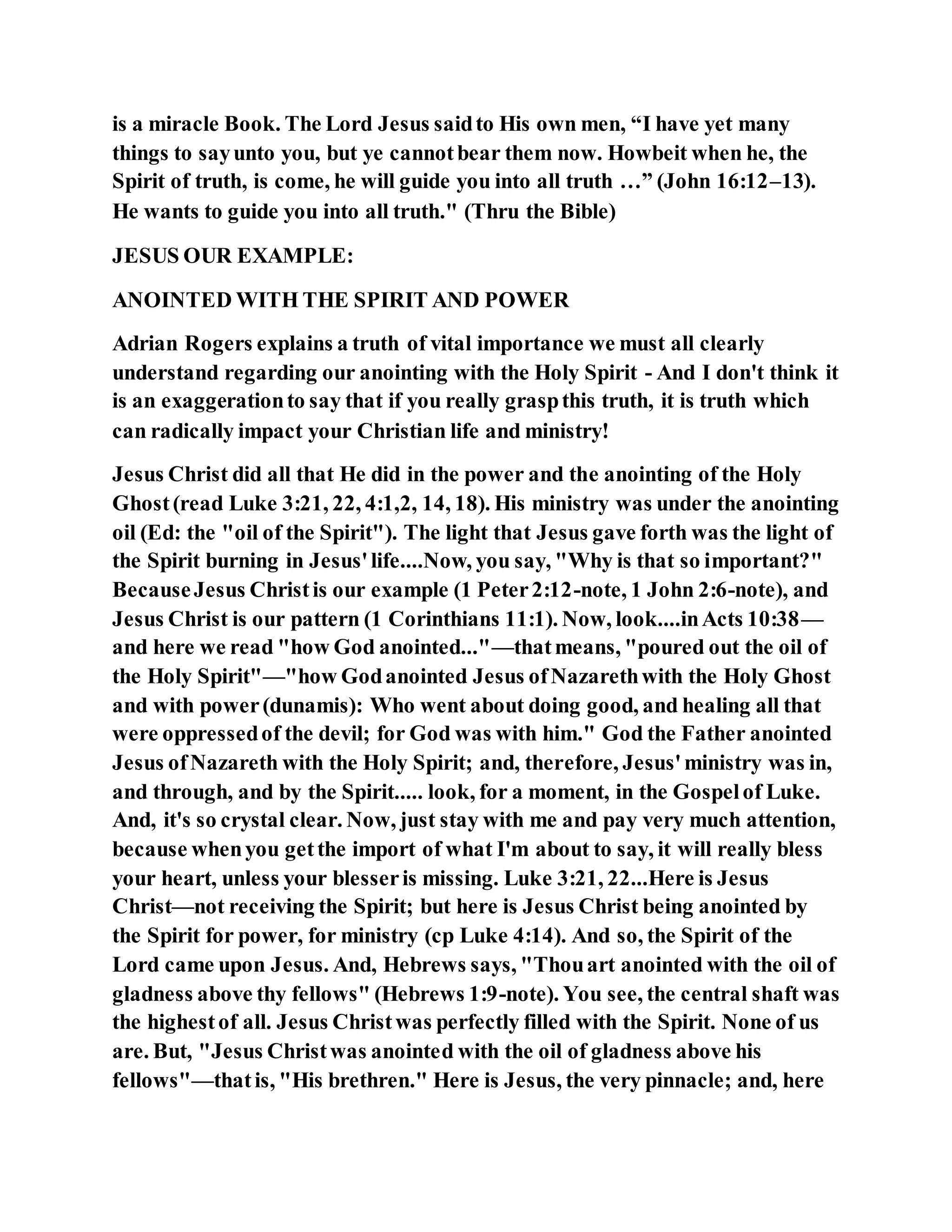 The holy spirit anointing | DOCX | Christianity | Religion & Spirituality