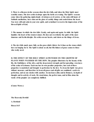 The holy spirit as dew | DOCX