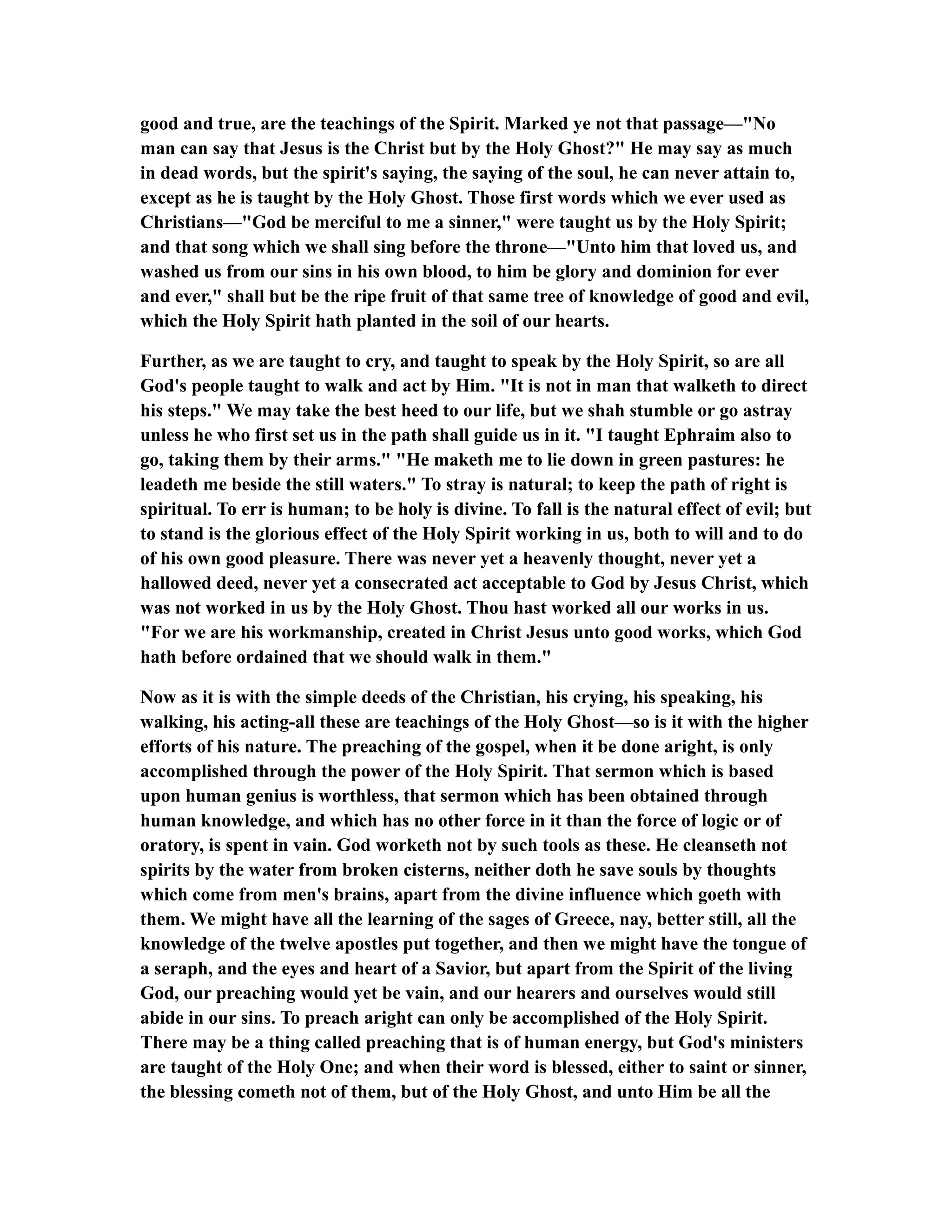 The holy spirit as teacher | RTF