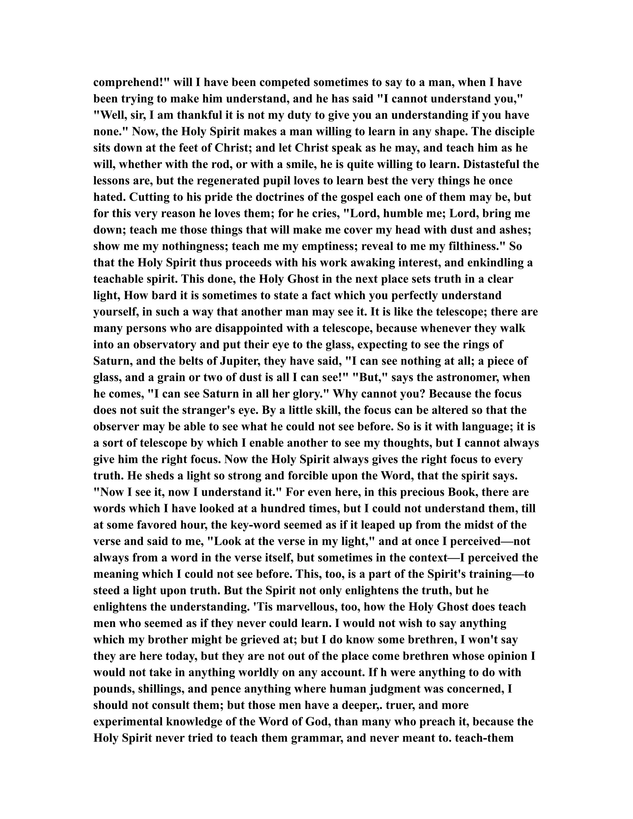 The holy spirit as teacher | RTF