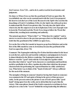 The holy spirit as the hand of god | DOCX