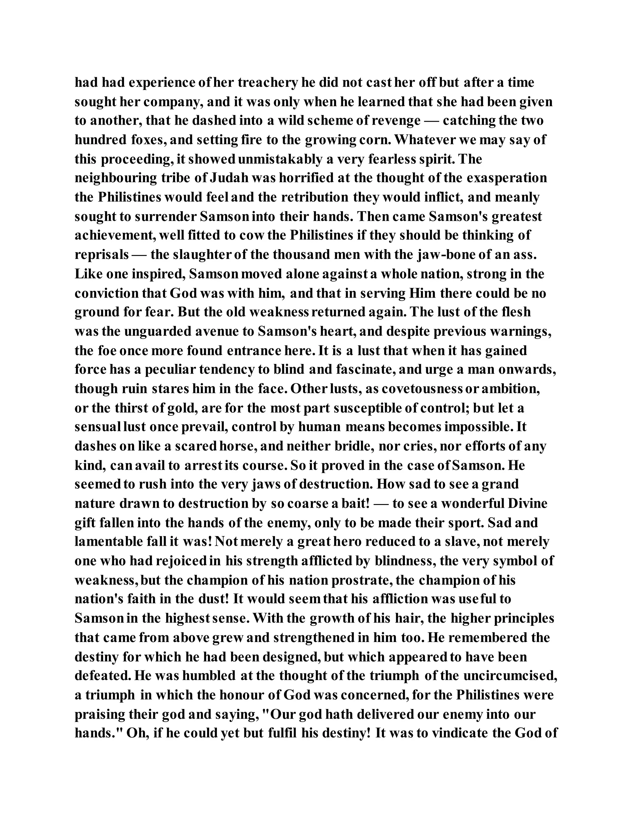 The holy spirit came upon samson | DOCX | Christianity | Religion ...