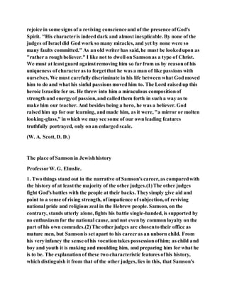 The holy spirit came upon samson | PDF