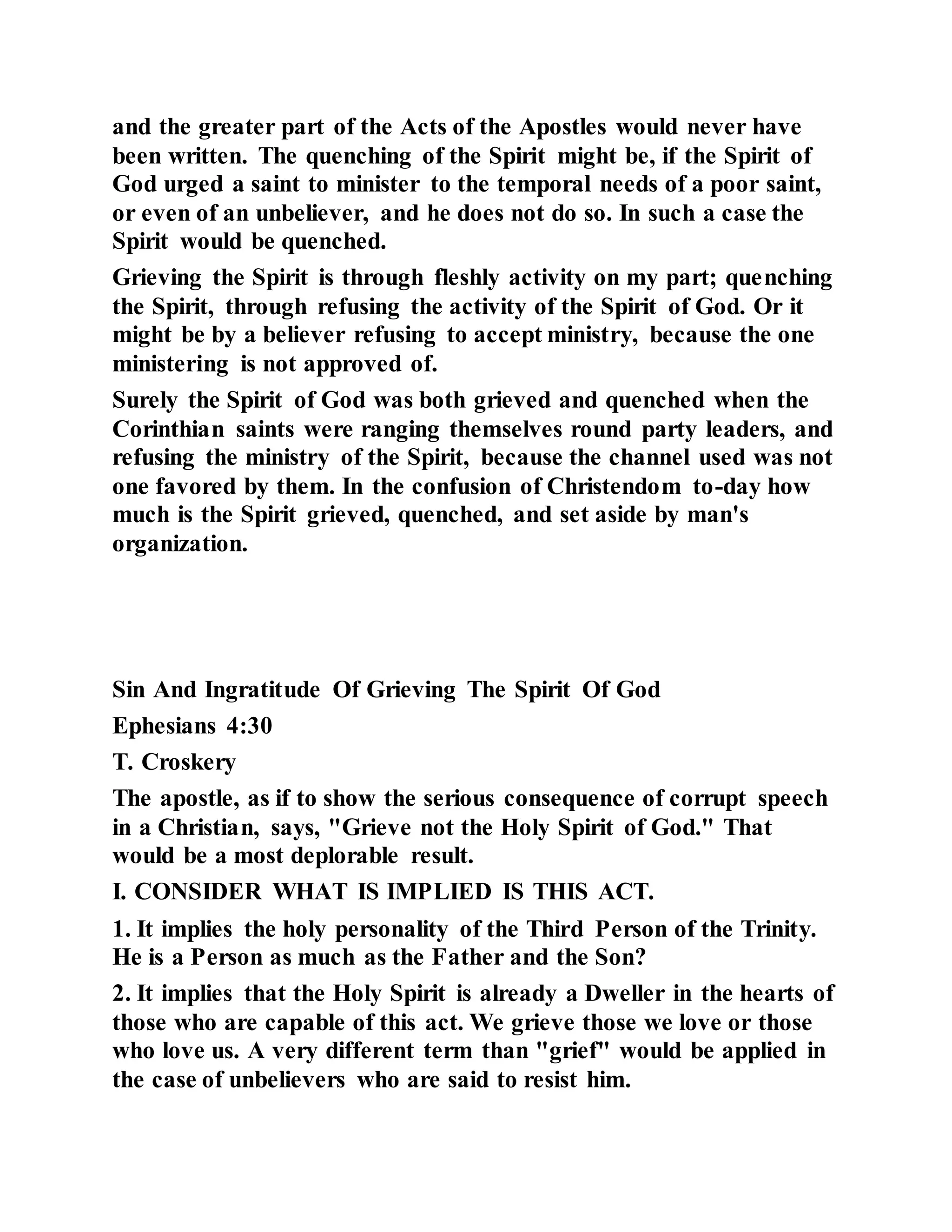 The holy spirit can be grieved | DOCX