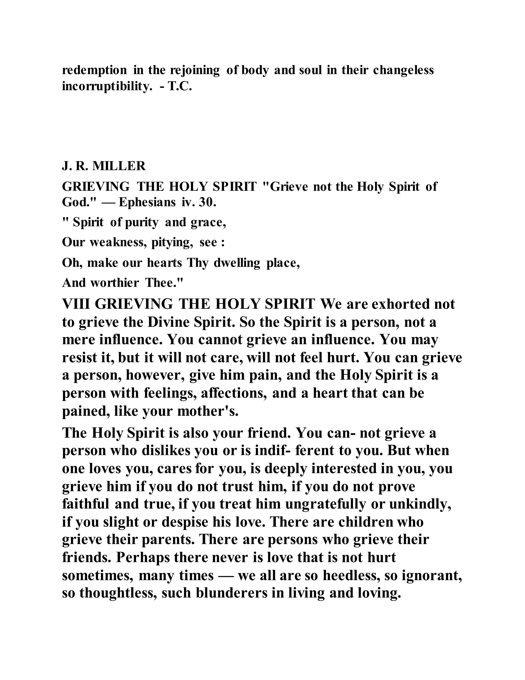 The holy spirit can be grieved | DOCX