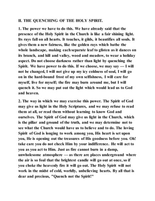 The holy spirit can be quenched | DOCX