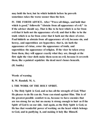 The holy spirit can be quenched | DOCX