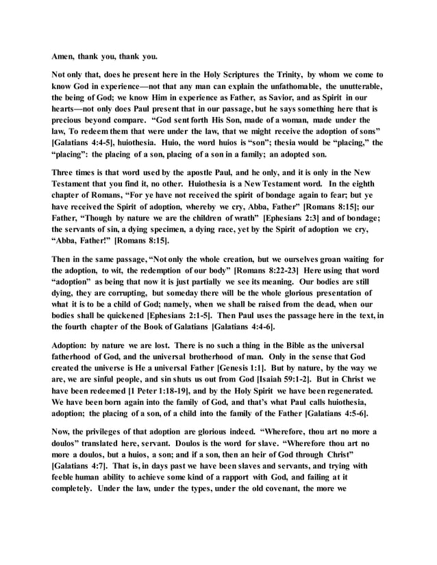 The holy spirit cries out abba father.. | PDF