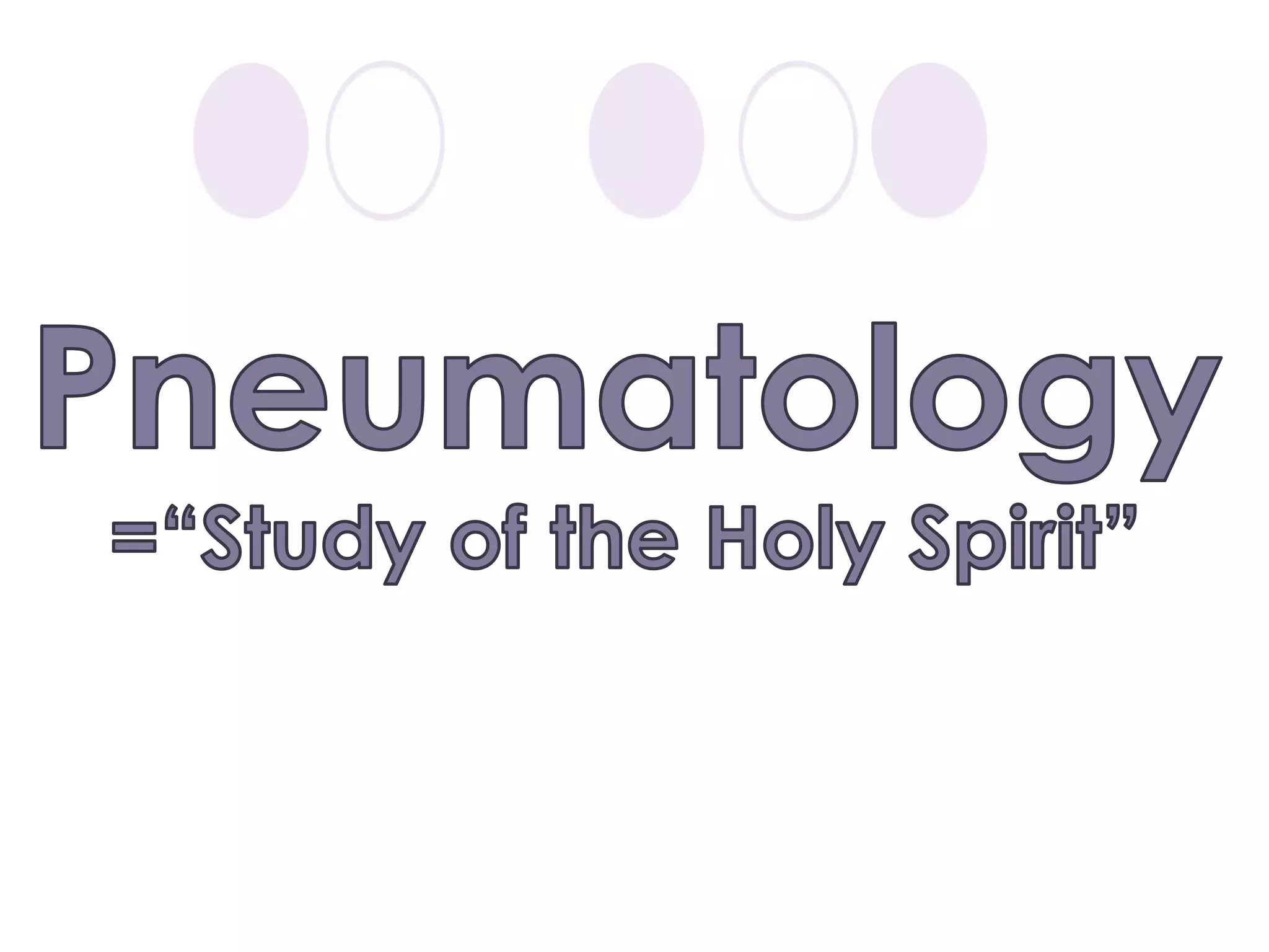 The holy spirit doctrine | PPTX