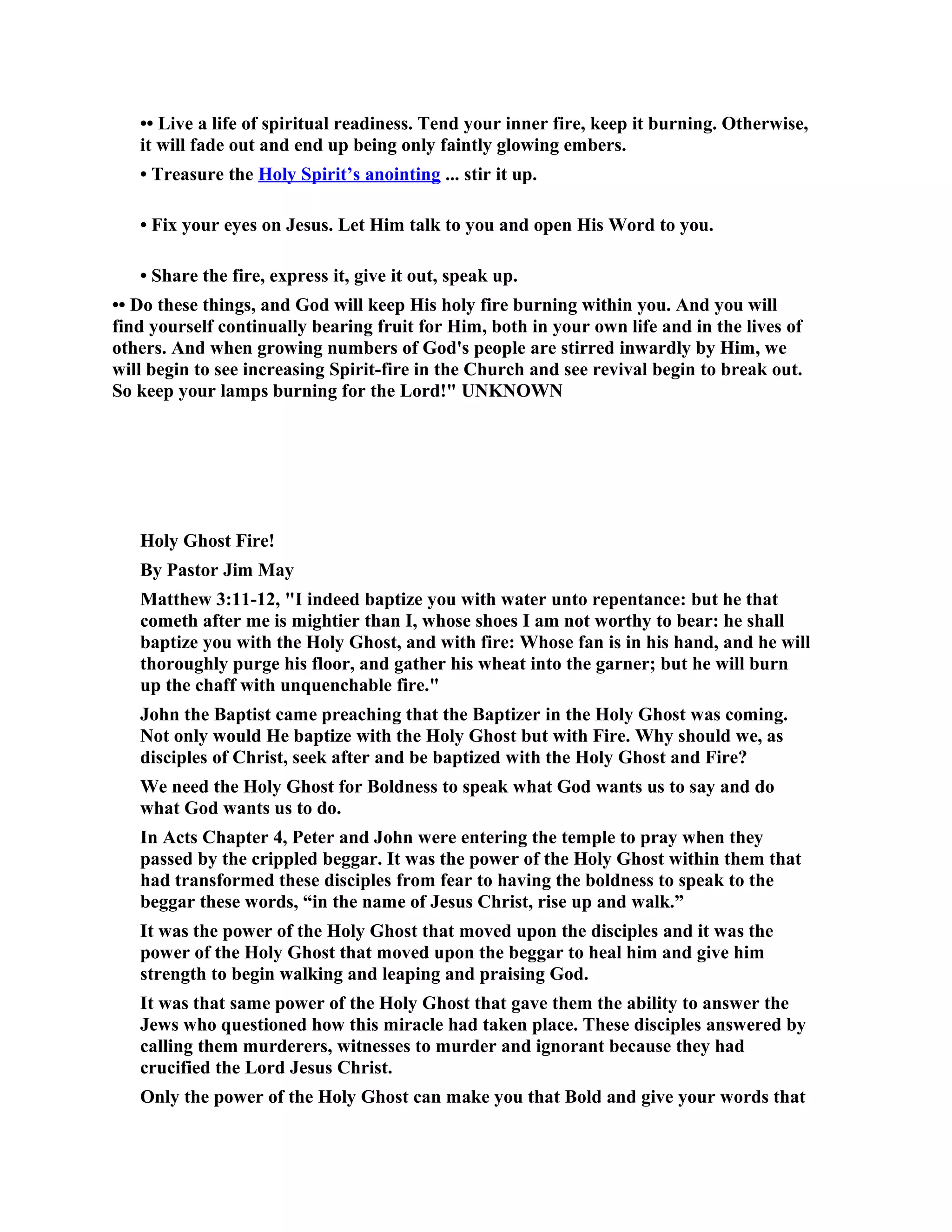 The holy spirit fire | RTF | Judaism | Religion & Spirituality