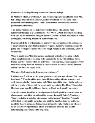 The holy spirit fruit of gentleness 2 | DOCX