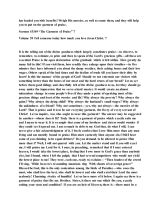 The holy spirit garment of praise | DOCX