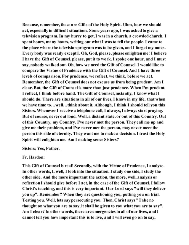The holy spirit gift of counsel | DOCX