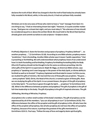 The holy spirit gift of prophecy | DOCX