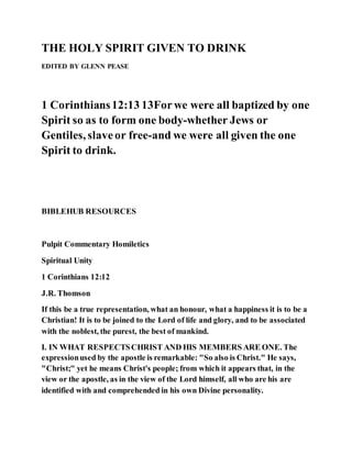 The holy spirit given to drink | PDF