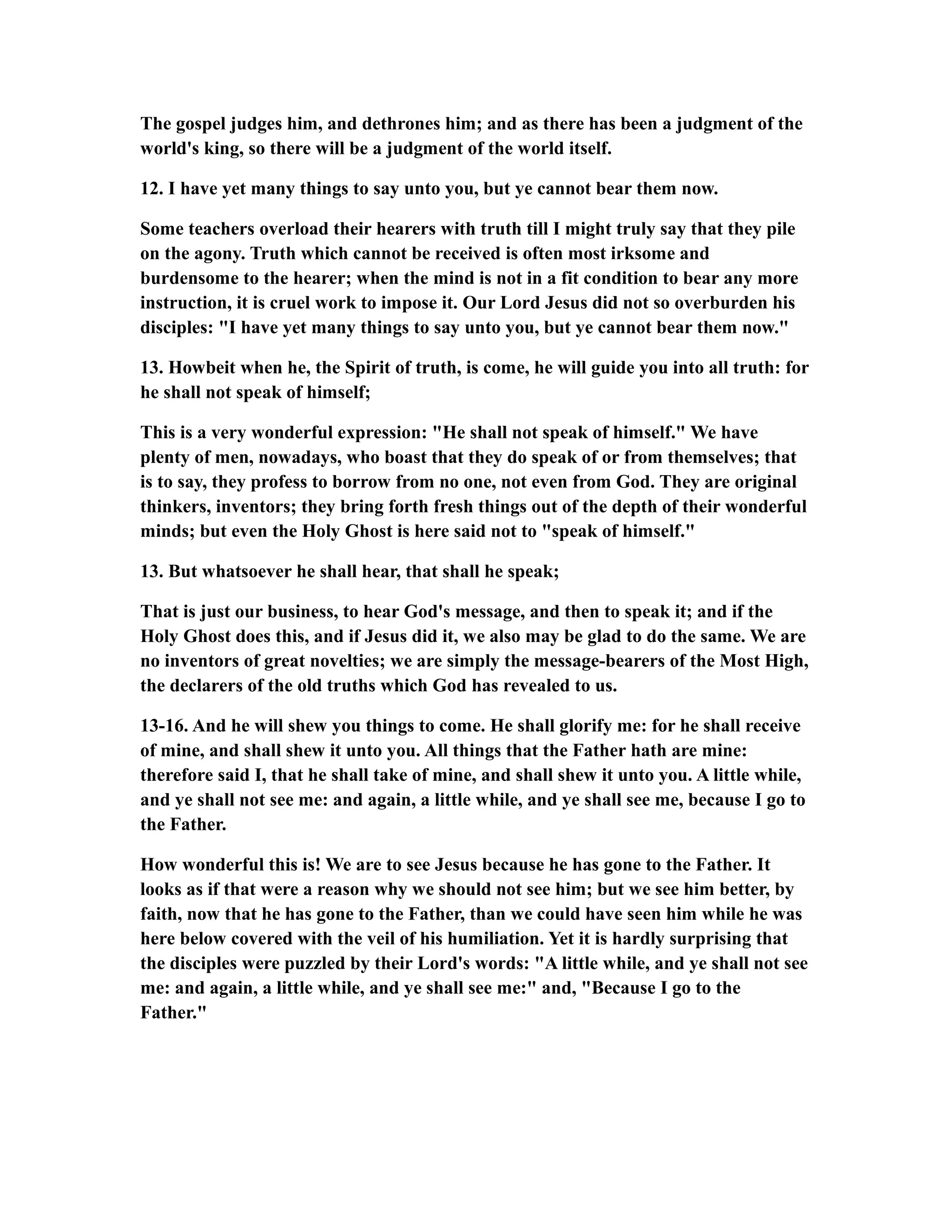 The holy spirit glorifies jesus | PDF