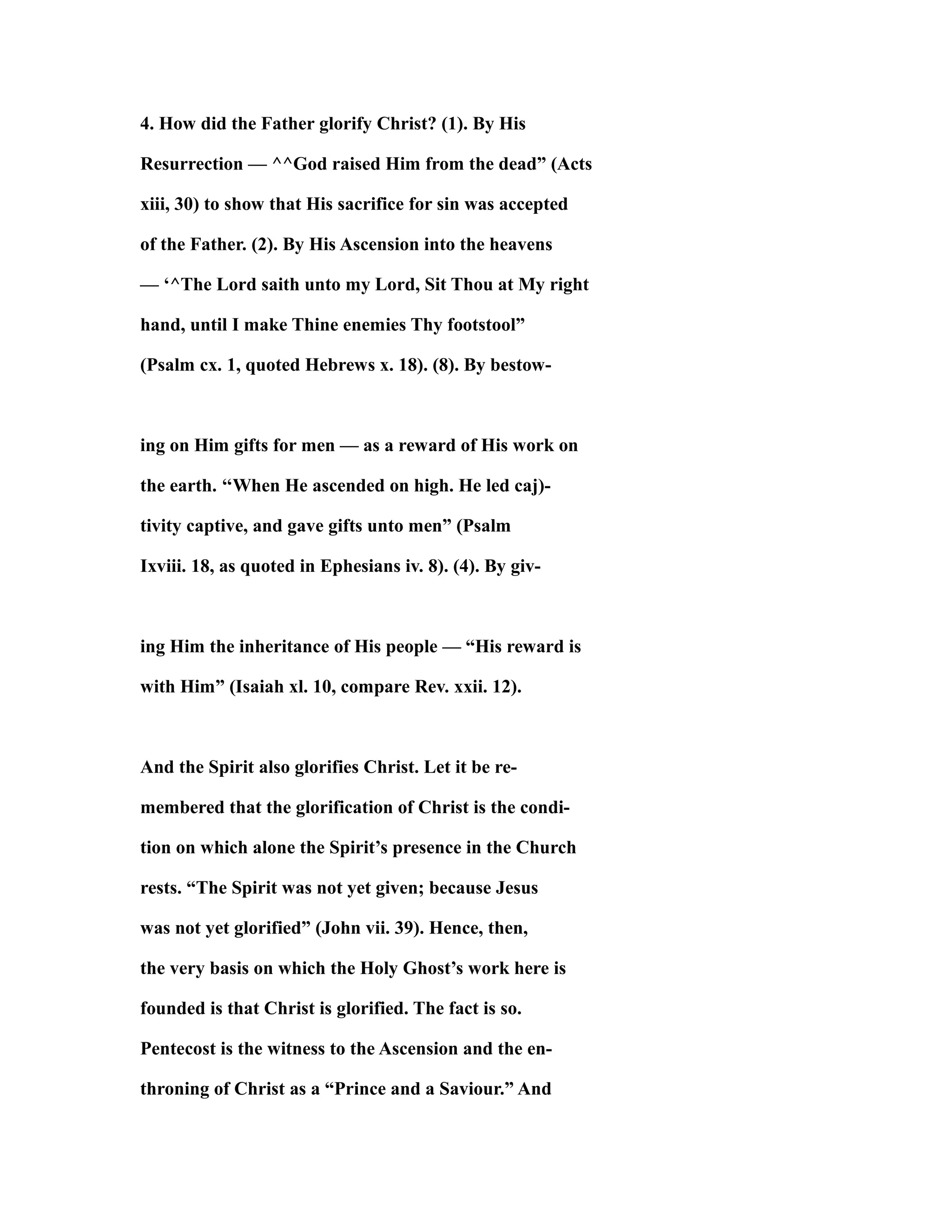 The holy spirit glorifies jesus | PDF