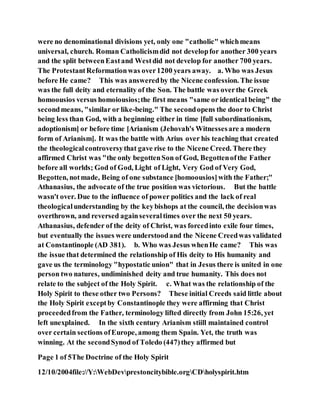 The holy spirit in systematic theology | DOCX