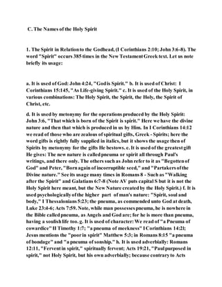 The holy spirit in systematic theology | DOCX