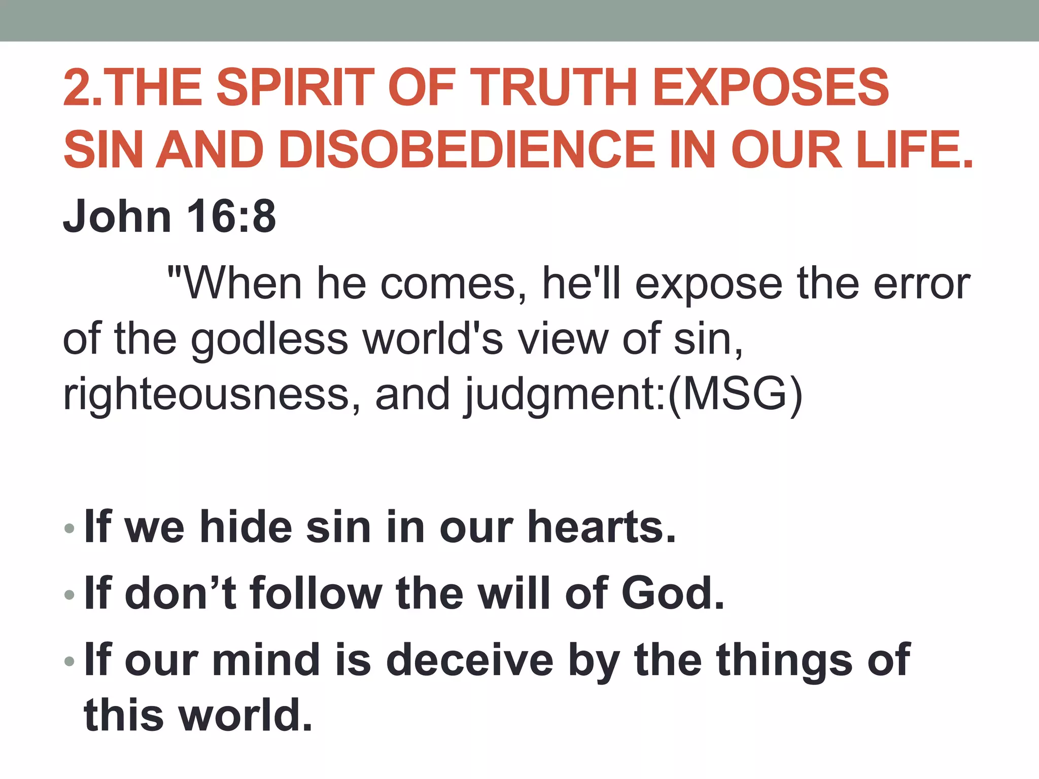 The Holy Spirit is The Spirit of Truth | PPTX | Christianity | Religion ...