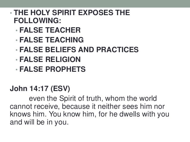 The Holy Spirit is The Spirit of Truth