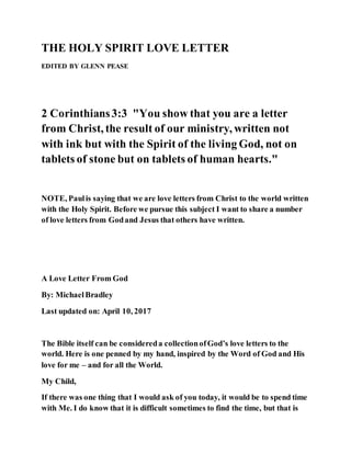 The holy spirit love letter | PDF