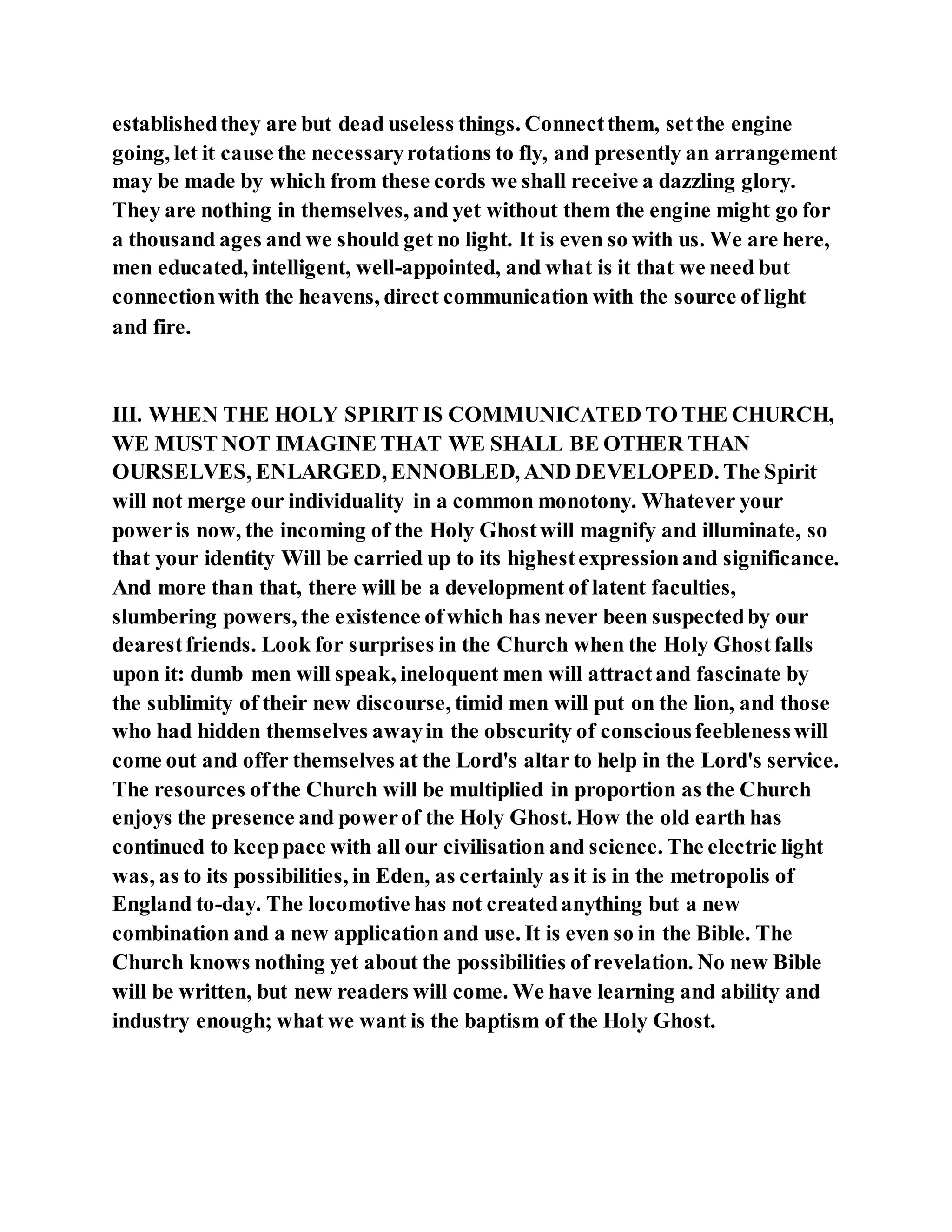 The holy spirit pentecost experience | DOCX