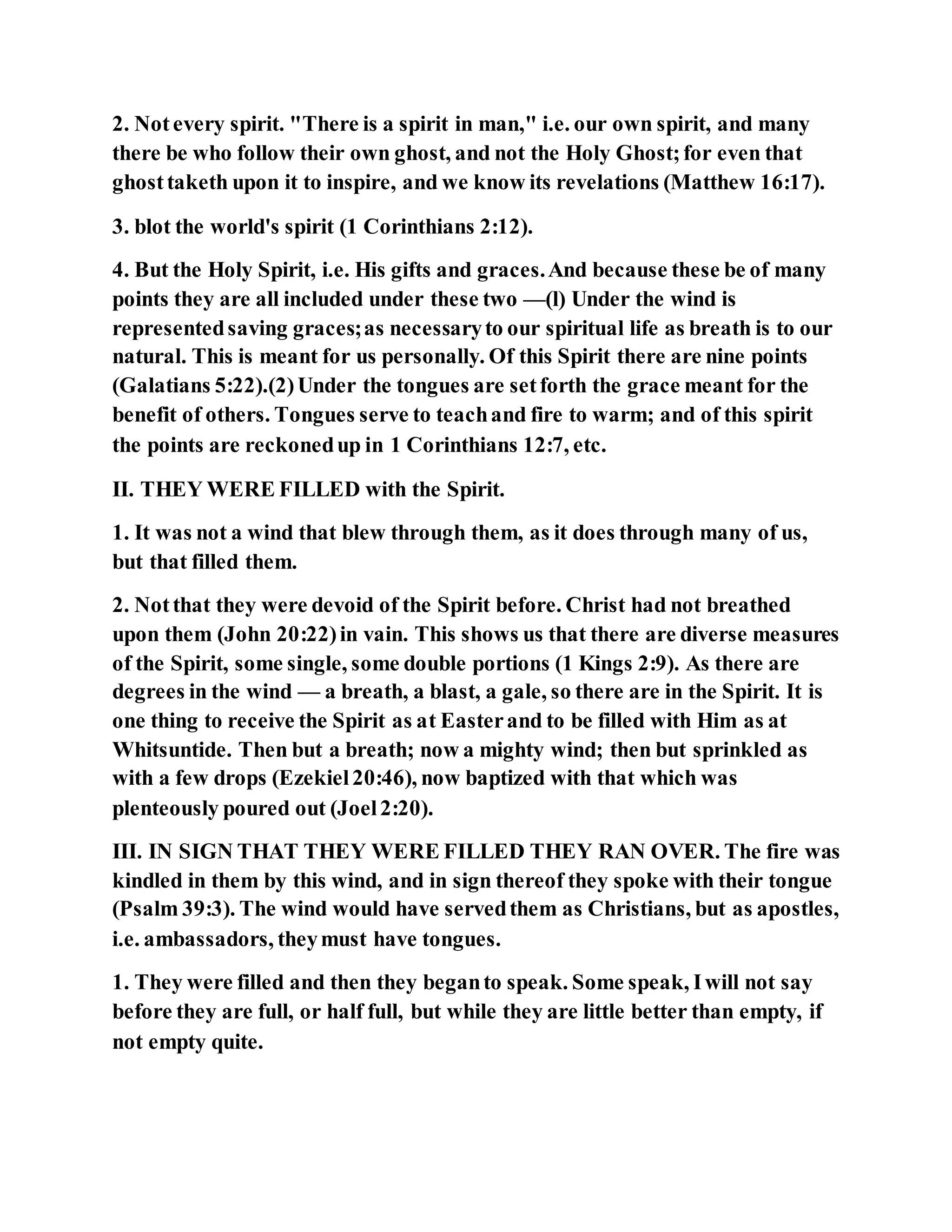 The holy spirit pentecost experience | DOCX