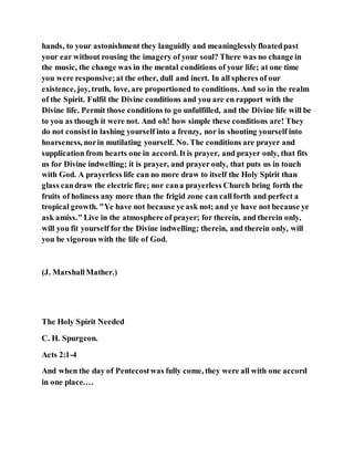 The holy spirit pentecost experience | DOCX